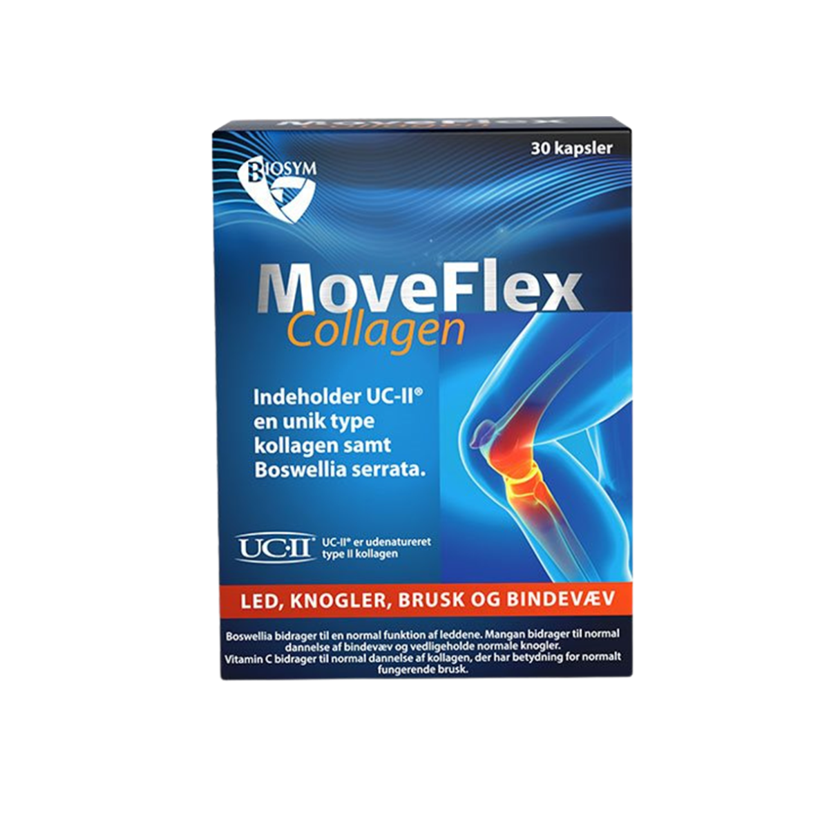 Biosym MoveFlex Collagen med UC-II® - For Sunde Led (30 kap)