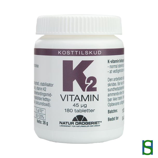 Natur Drogeriet K2-vitamin 180 tab. - K-Vitamin - Helseservice.dk